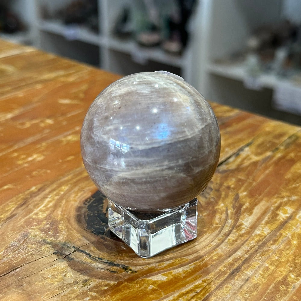 Moonstone Sphere – Crystals by Sisters