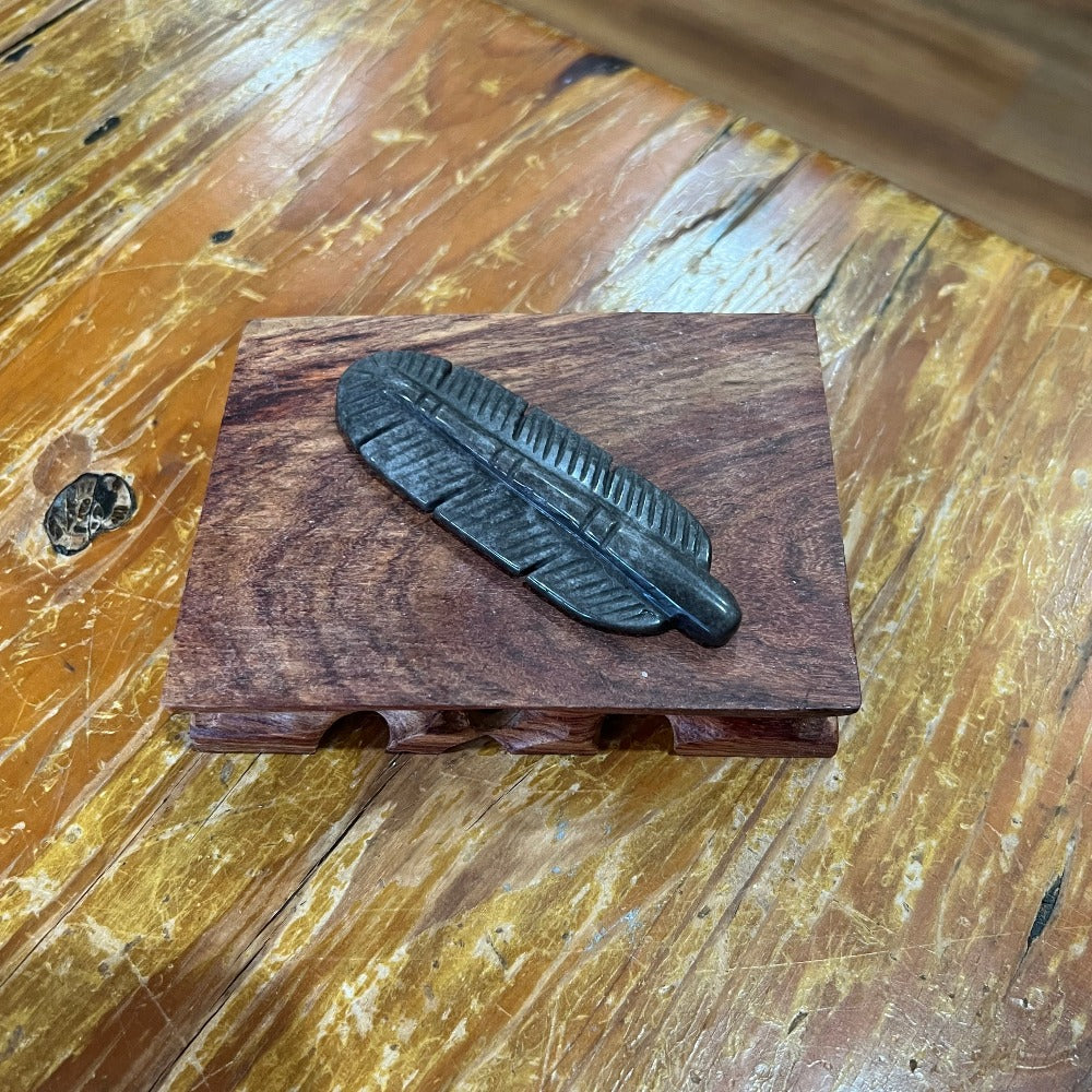 Silver Obsidian Feather – Crystals by Sisters