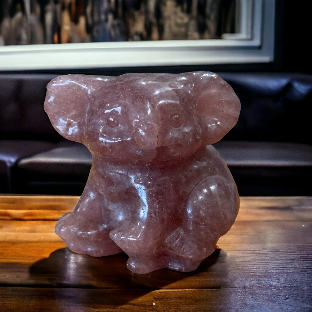 Strawberry Quartz Koala – Crystals by Sisters