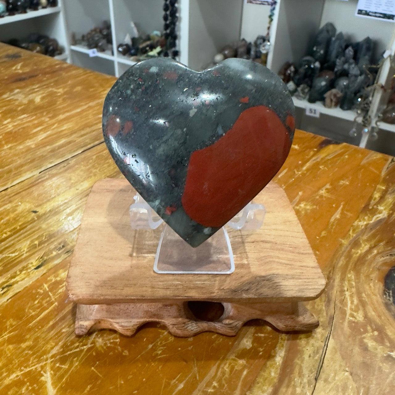 African Bloodstone Heart – Crystals by Sisters
