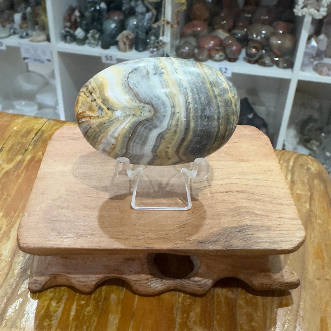 Mixed Calcite Palm Stone | 'Pakistan Bumblebee' – Crystals by Sisters