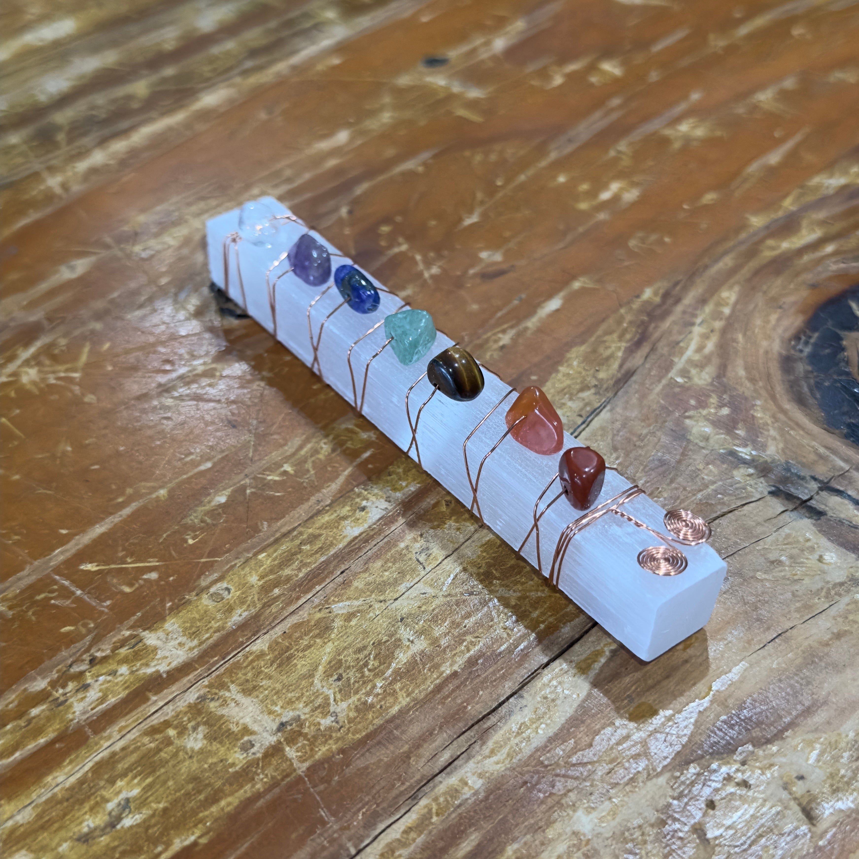 Selenite Stick with Chakra – Crystals by Sisters
