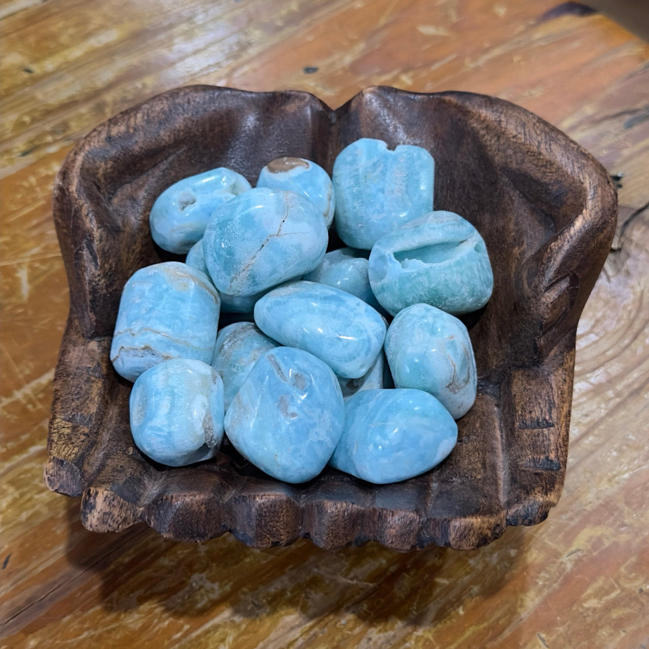 Tumbles | Blue Aragonite – Crystals by Sisters