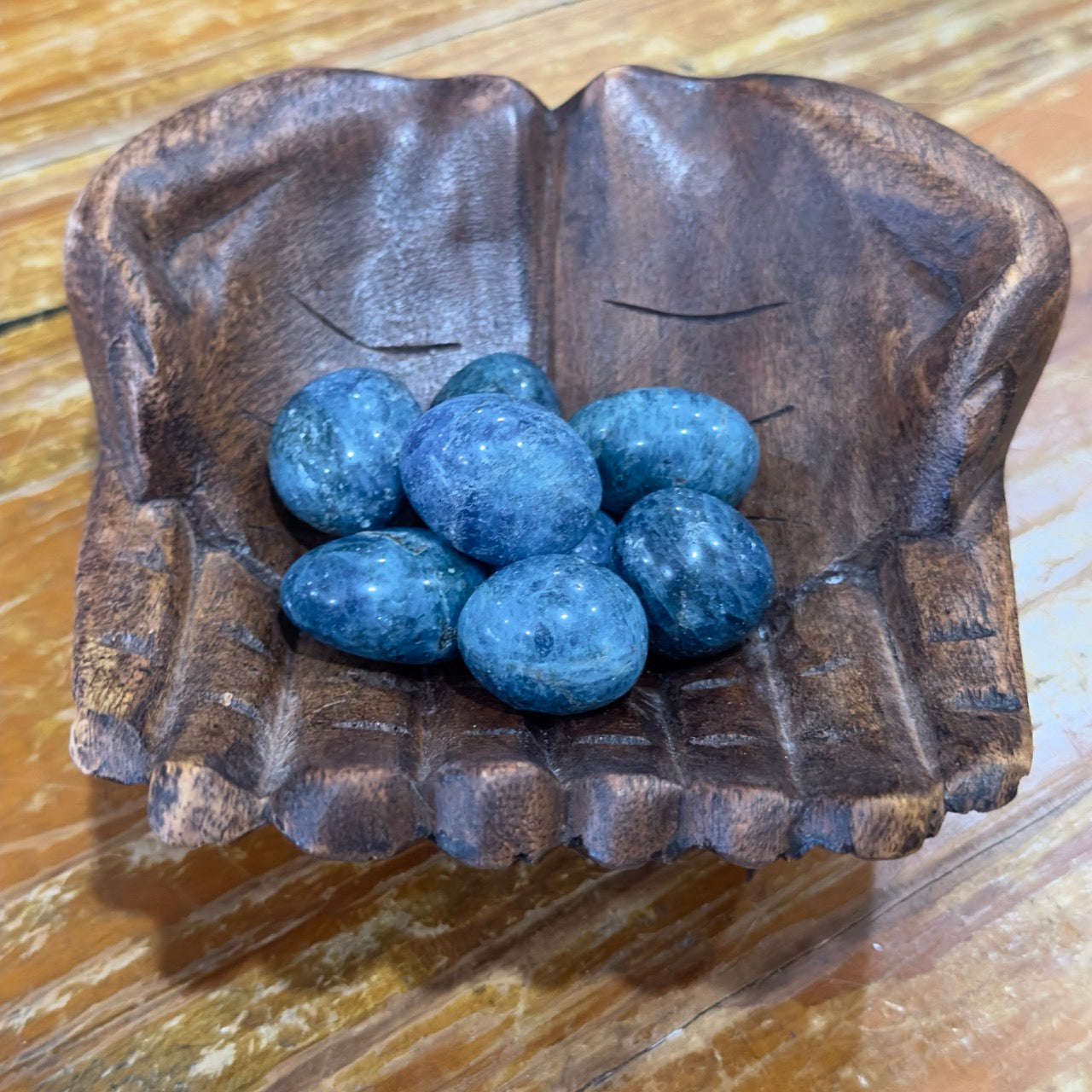 Tumbles | Blue Apatite – Crystals by Sisters