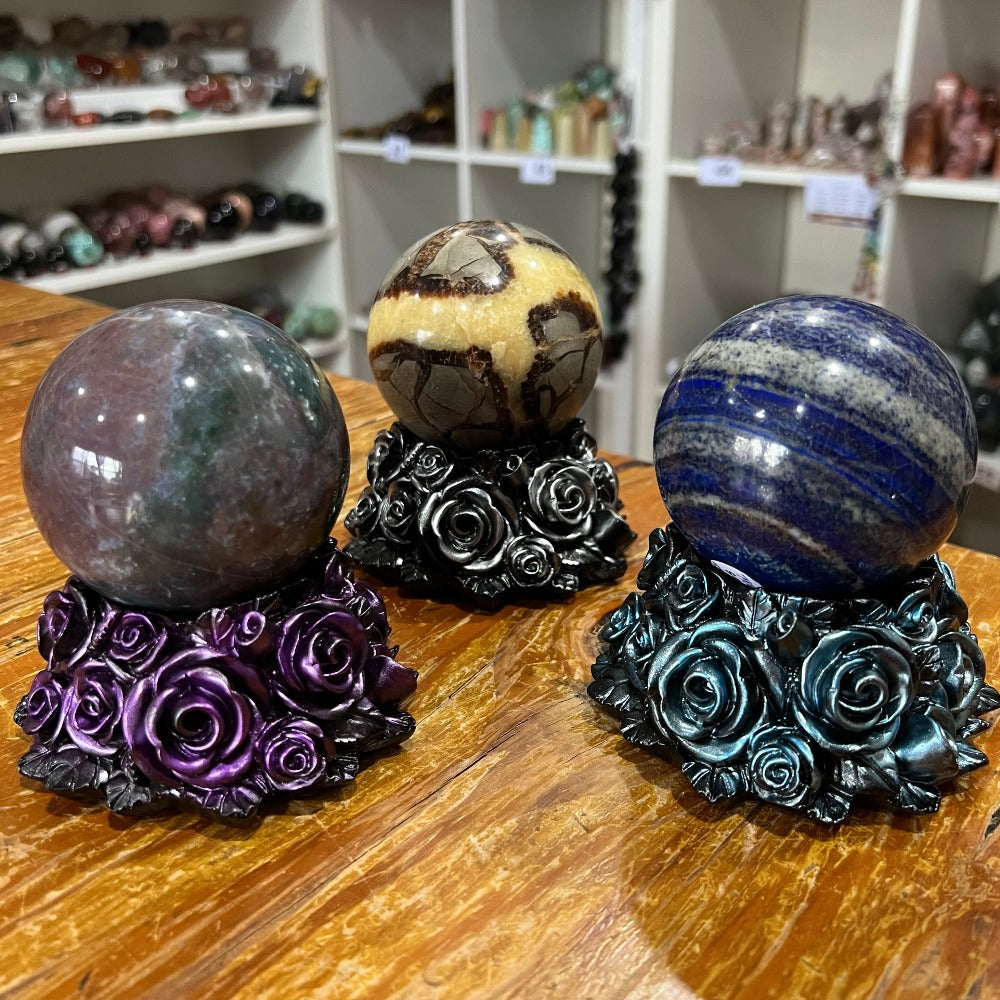 Rose Sphere Stand – Crystals by Sisters