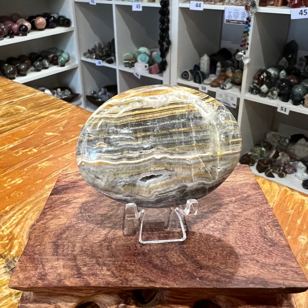 Mixed Calcite Palmstone – Crystals by Sisters