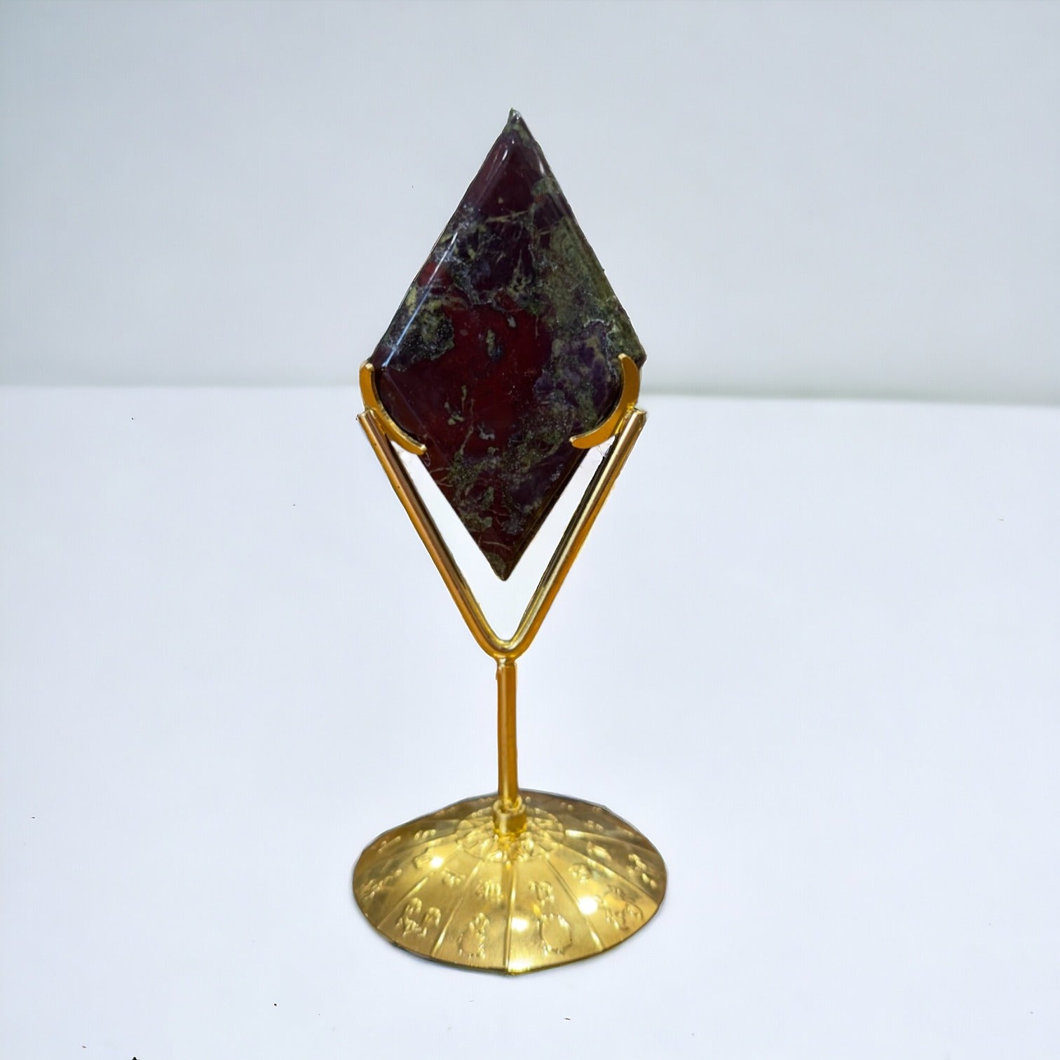 Dragon Blood Stone Diamond with Stand – Crystals by Sisters
