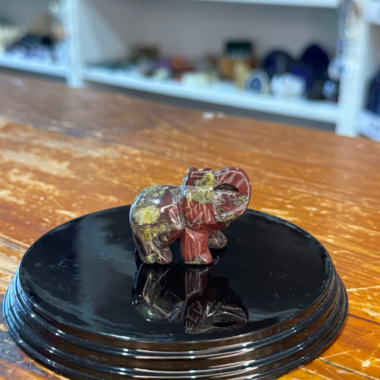 Dragon Blood Stone Elephant – Crystals by Sisters