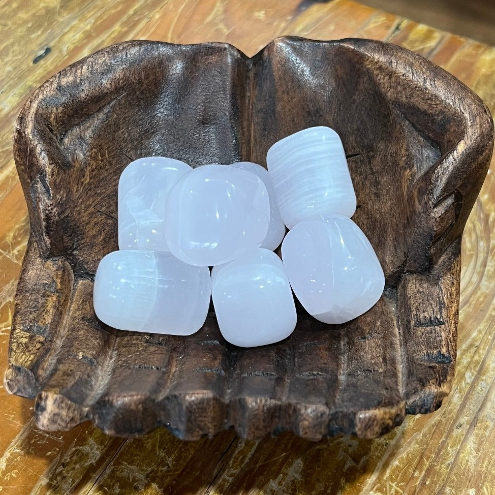 Tumbles | Pink Mangano Calcite – Crystals by Sisters