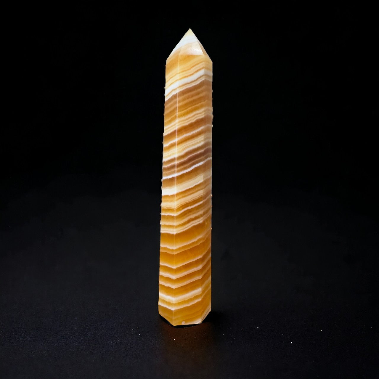 Orange Banded Calcite Tower | 687g – Crystals by Sisters